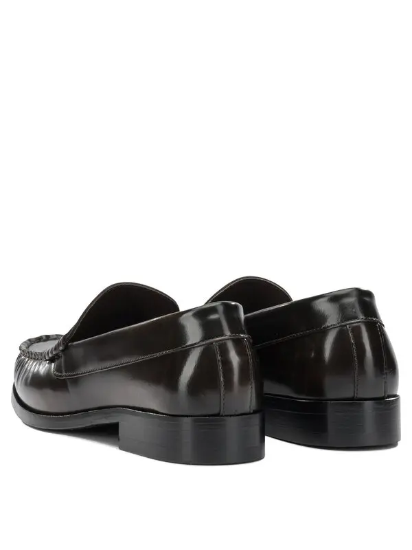 ALOHAS Rivet Loafers In Brushed Leather
