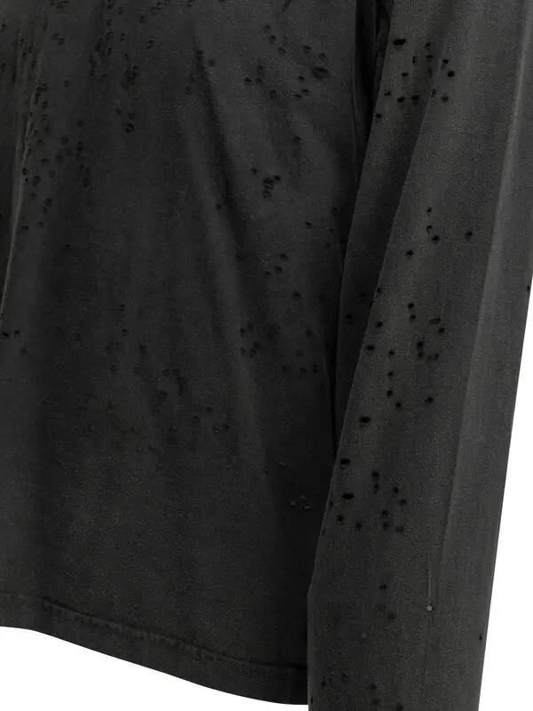 MFPEN Relaxed Fit Long Sleeve T-shirt With Crewneck And Distressed Details