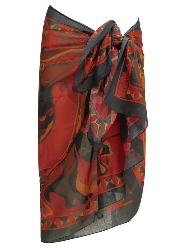 Emilio Pucci Orchidee' Pareo - Red