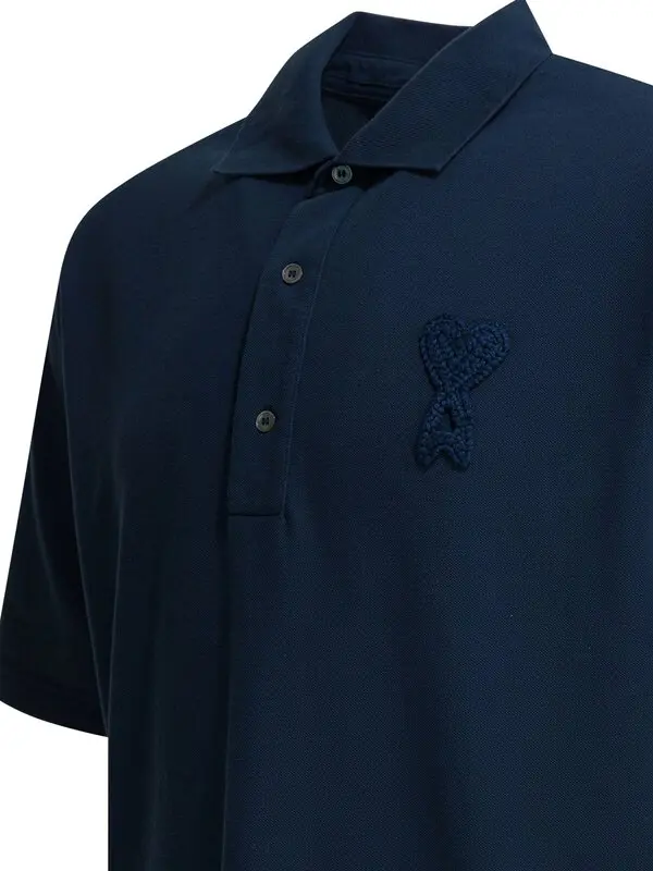 AMI Paris Polo Shirt With Buttons And Logo