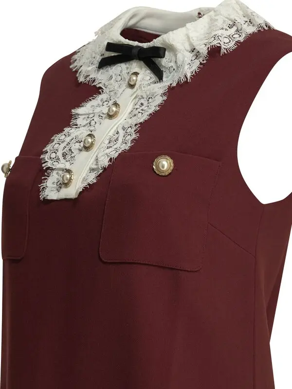 SELF-PORTRAIT Short Dress With Lace Detail