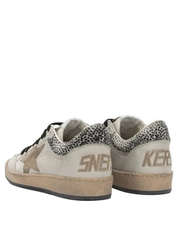 GOLDEN GOOSE Ball Star Low Top Sneakers With Pony Skin Detail