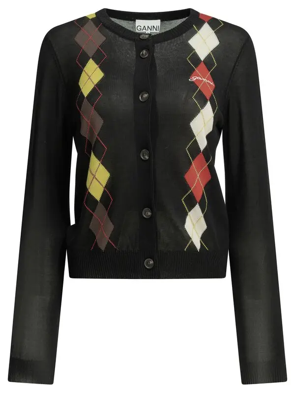 GANNI Argyle' Cardigan