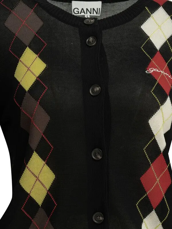 GANNI Argyle' Cardigan