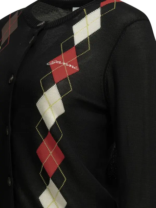 GANNI Argyle' Cardigan