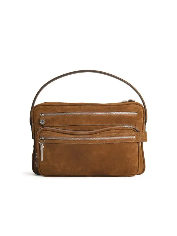 Acne Studios Camero' Cognac Suede Bag - Brown