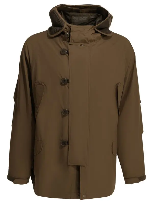 DAIWA PIER39 Windstopper® Flight Parka' Windbreaker Jacket - Brown