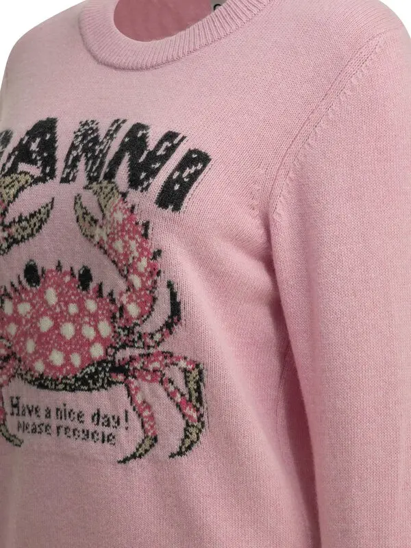 GANNI Crab' Crewneck Sweater