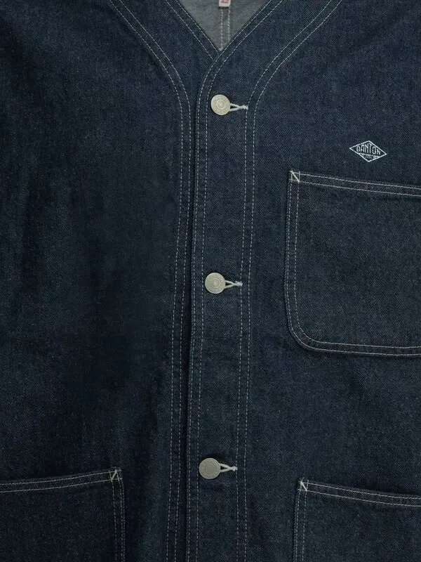 DANTON Collarless Denim Jacket