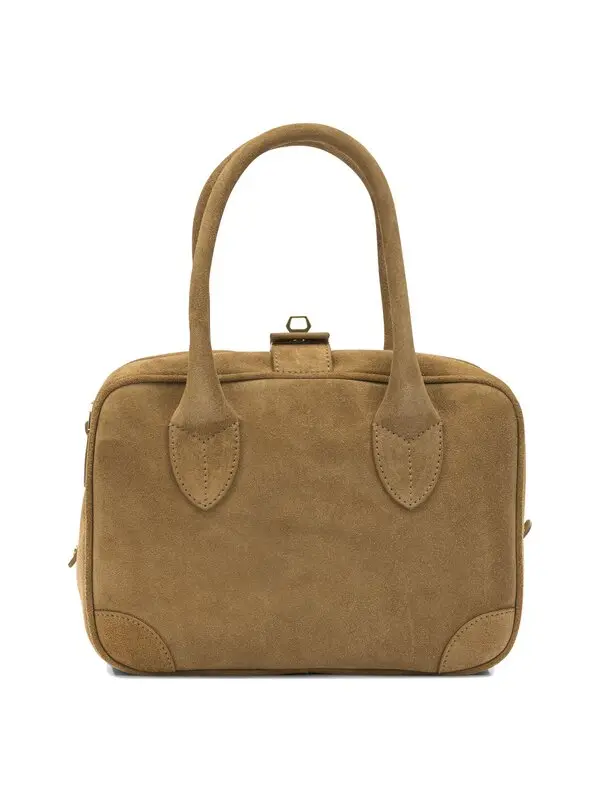 GOLDEN GOOSE Suede Vita Handbag With Woven Leather Accents