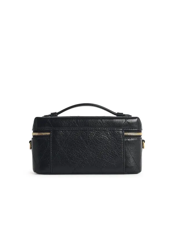 Tory Burch Charlie Matelassé Mini Beige Lear Beauty Case