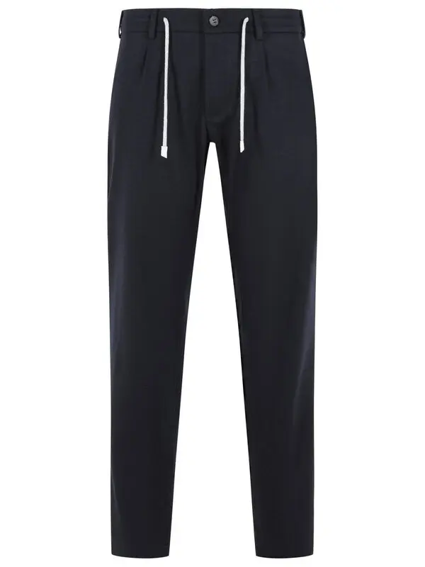 Eleventy Wool Blend Trousers - Blue