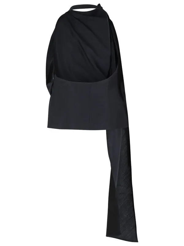 RÓHE Draped Blouse In Wool Blend