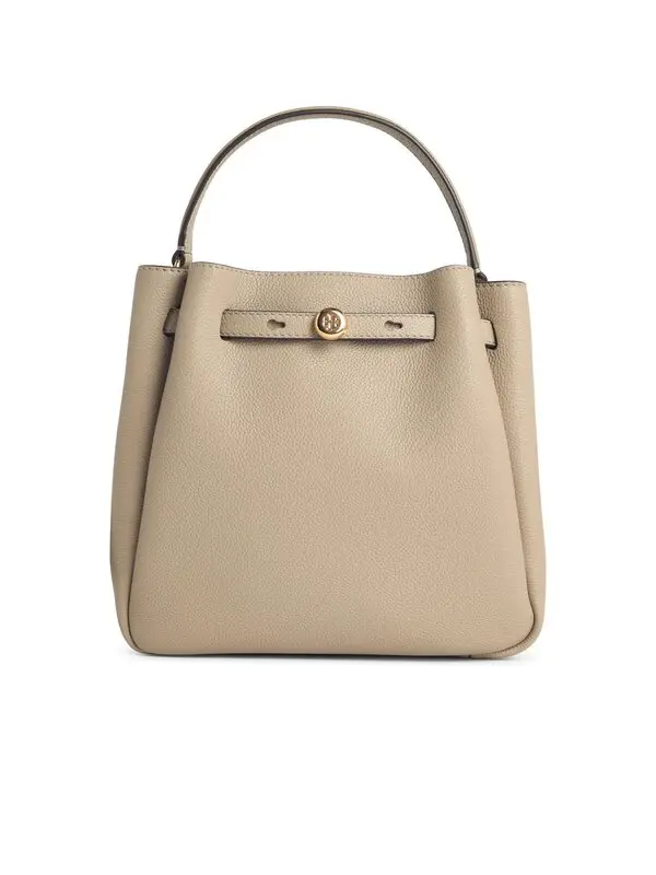 Tory Burch Romy' Small Bucket Bag In 'soft Cement' Lear