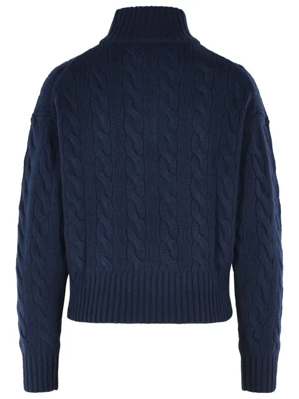 Polo Ralph Lauren Blue Wool And Cashmere Sweater