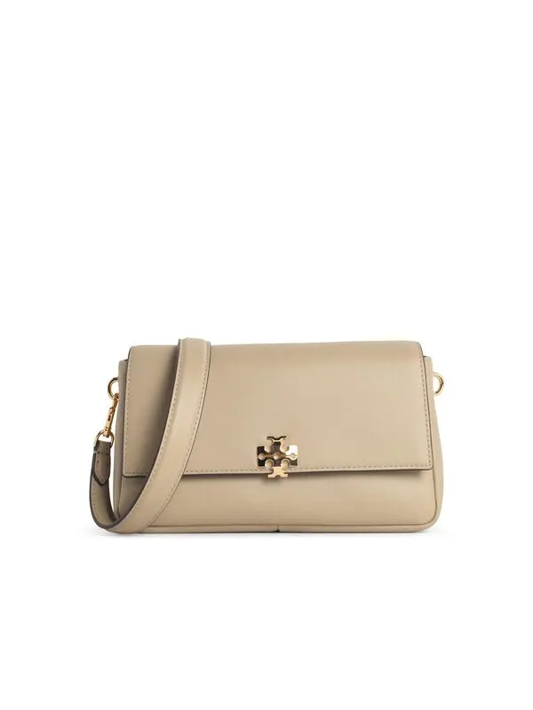 Tory Burch Charlie' Small 'soft Cement' Suede Shoulder Bag