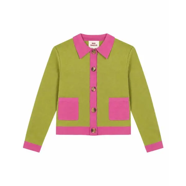 MIND TRAVELER Dalia Cardigan - Green