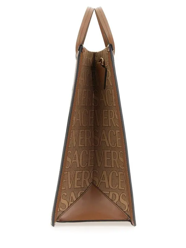 Versace Allover Logo Shopper Bag - Multicolor