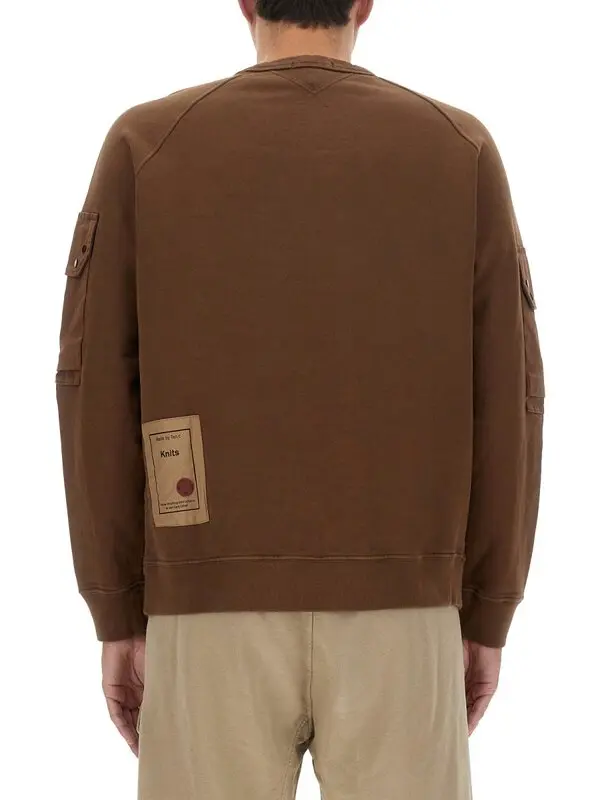 TEN C Sweatshirt With Logo Detailing - Brown
