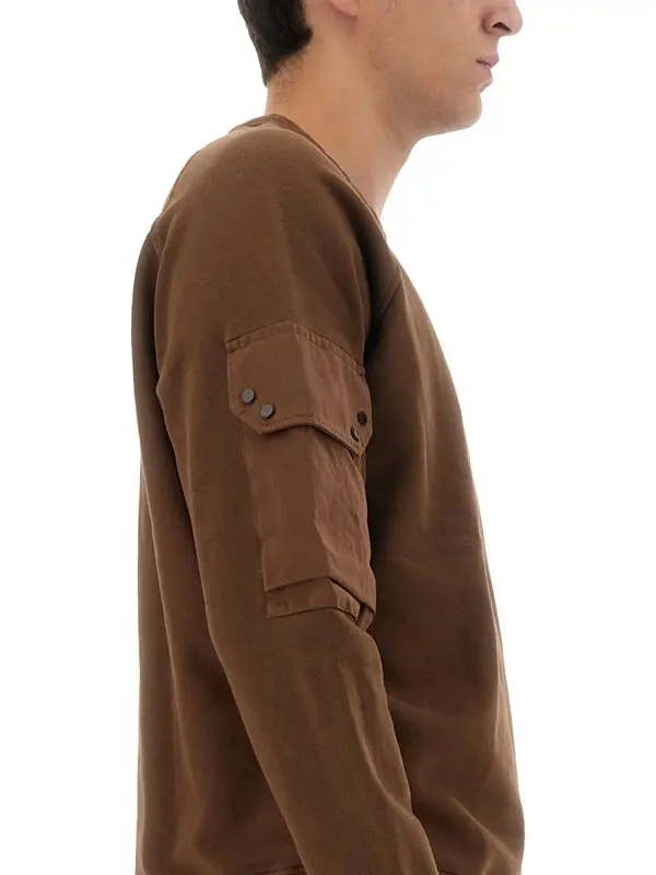 TEN C Sweatshirt With Logo Detailing - Brown