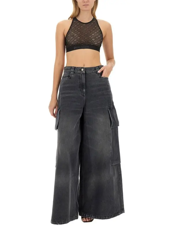 Palm Angels Wide Leg Parachute Jeans