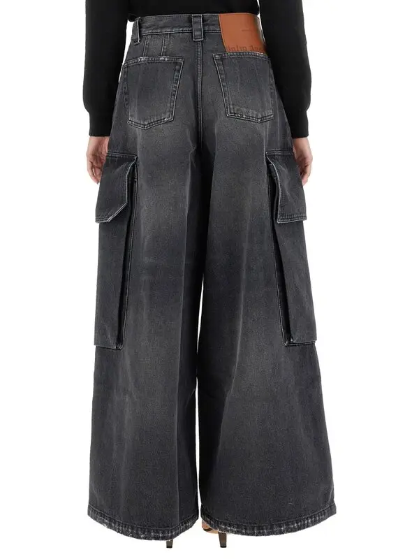 Palm Angels Wide Leg Parachute Jeans