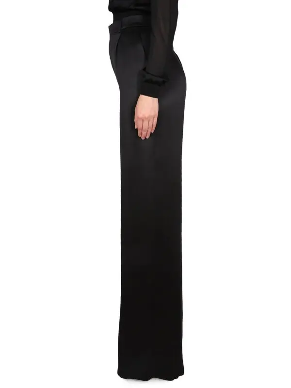 Saint Laurent Satin Flared Pants