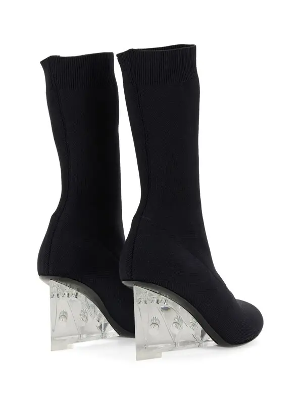 Alexander McQueen Sock Boots With Plexiglass Heel