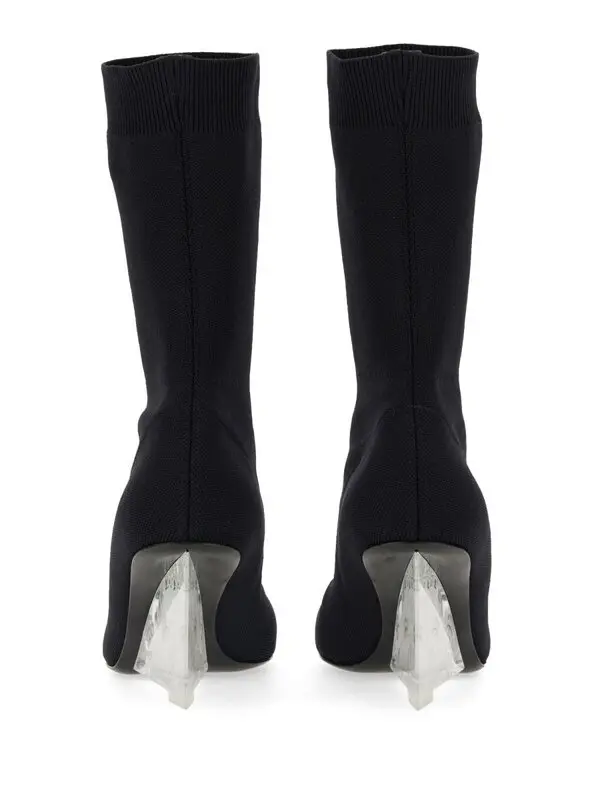 Alexander McQueen Sock Boots With Plexiglass Heel