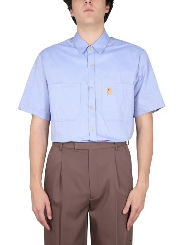 Gucci Shirt With Bear On Pocket