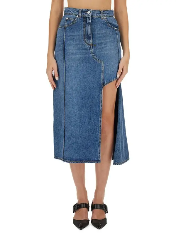 Alexander McQueen Pencil Skirt With Cut-out Detail