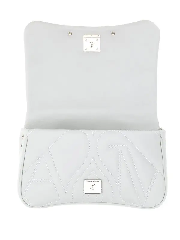 Alexander McQueen Leather Shoulder Bag - Gray