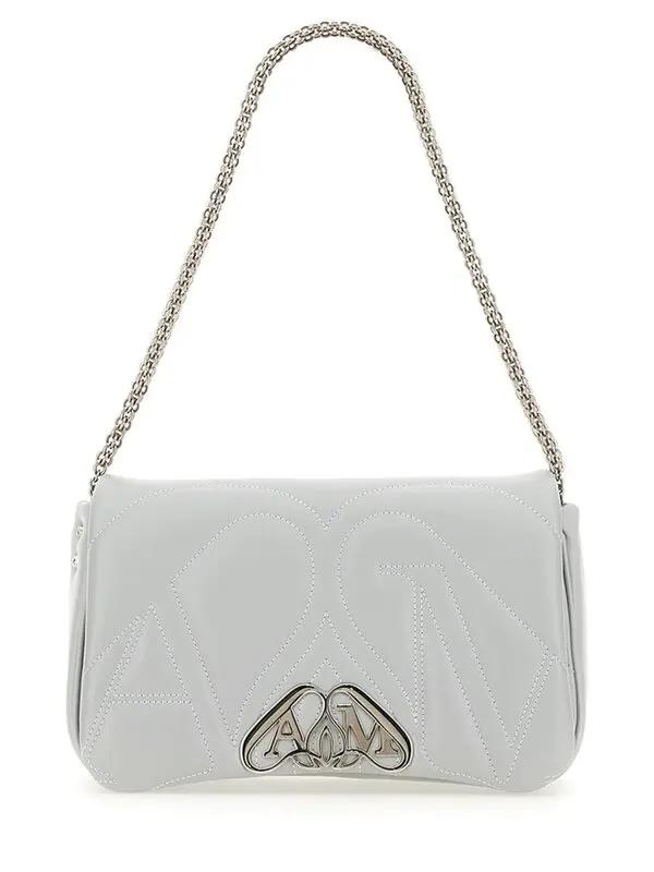 Alexander McQueen Leather Shoulder Bag - Gray