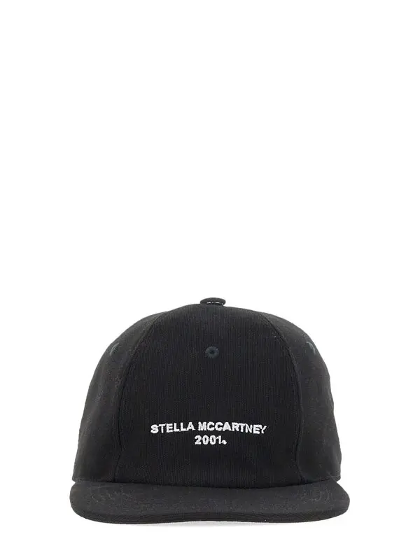 Stella McCartney Baseball Cap With Logo Embroidery - Black