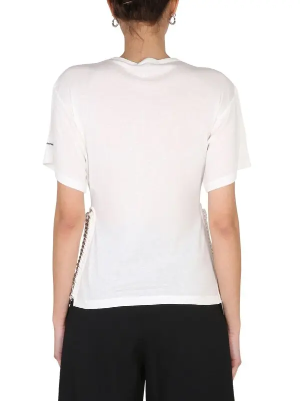 Stella McCartney T-shirt With Chain Detail - Cream