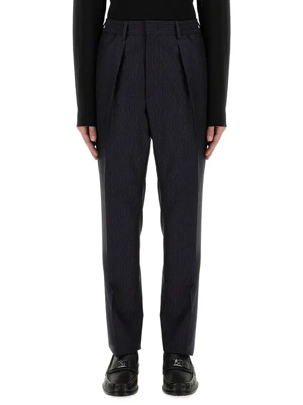 Fendi Wool Tailored Pants - Blue