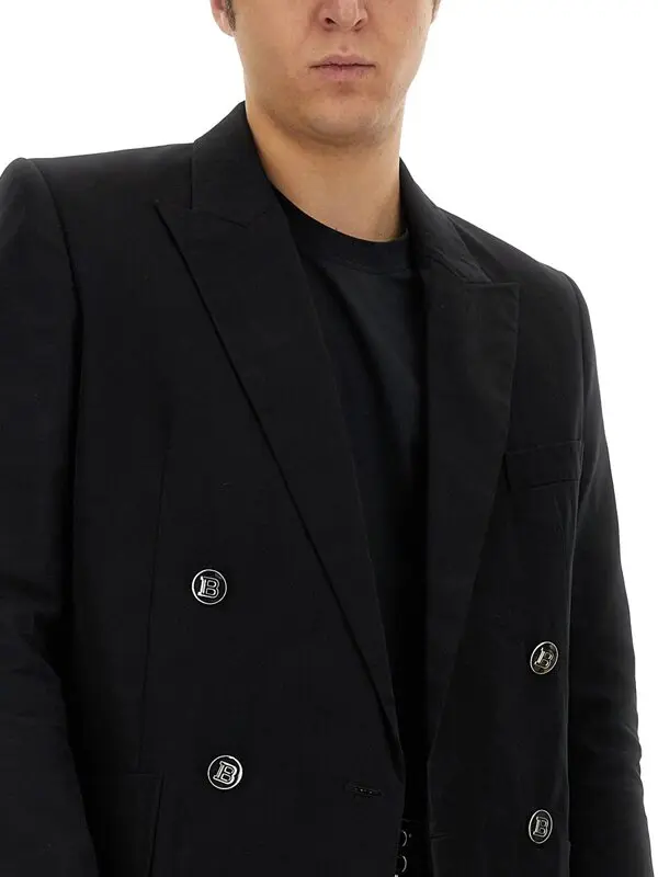 Balmain Double-breasted Jacket - Black