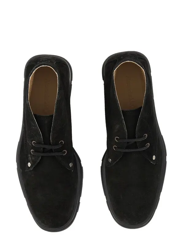 Alexander McQueen Suede Lace-up Boots