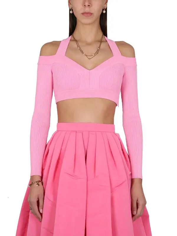 Alexander McQueen Cropped Shirt - Pink