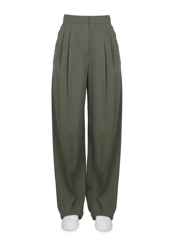 Alexander McQueen Wide Leg Trousers - Green