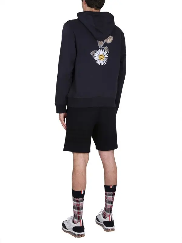Thom Browne Embroidered Hoodie - Blue