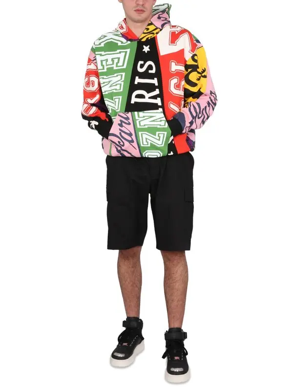 Kenzo Flag Graphic Hoodie - Multicolor