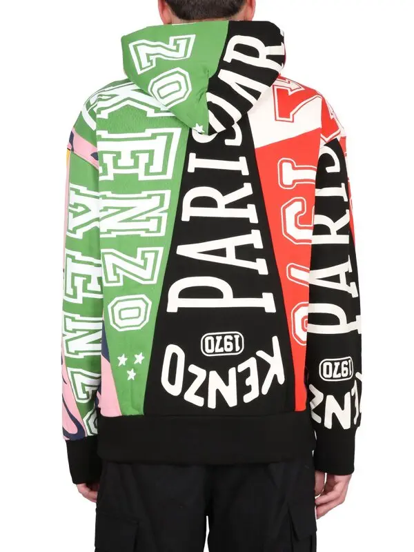 Kenzo Flag Graphic Hoodie - Multicolor