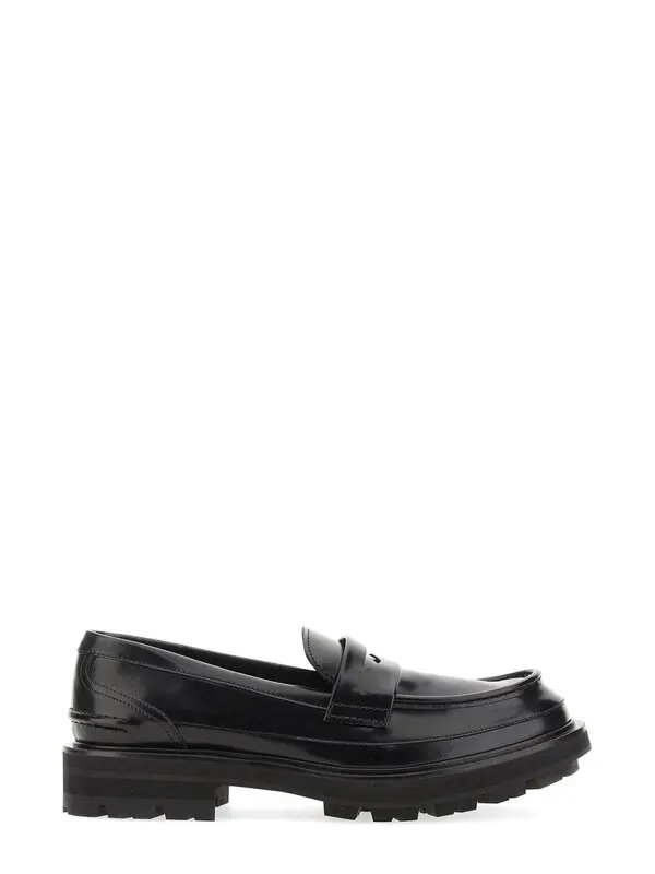 Alexander McQueen Leather Loafers - Black
