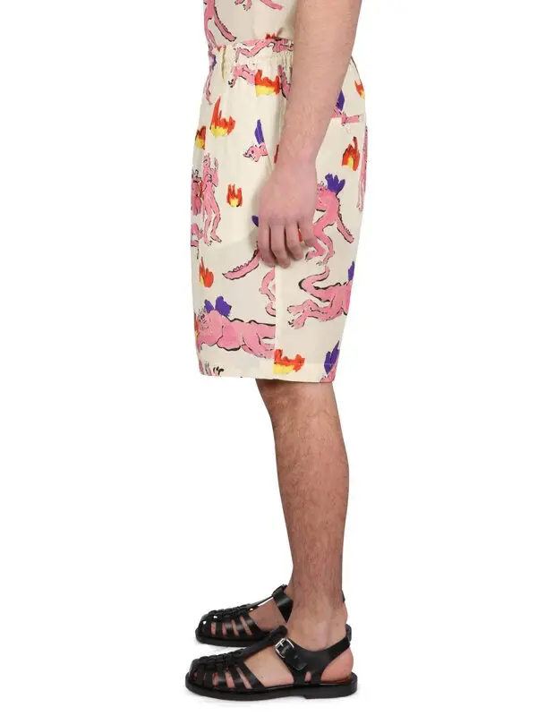 Marni Printed Bermuda Shorts - Cream
