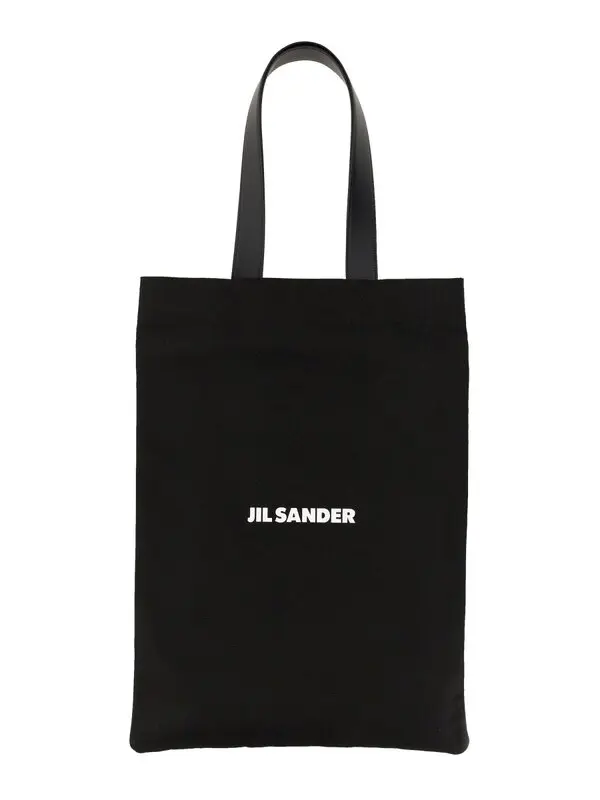 JIL SANDER Tote Bag With Logo - Black
