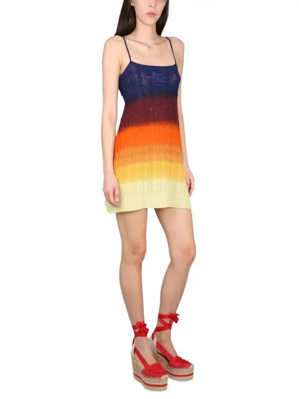 Etro Shaded Wool Mini Dress - Multicolor