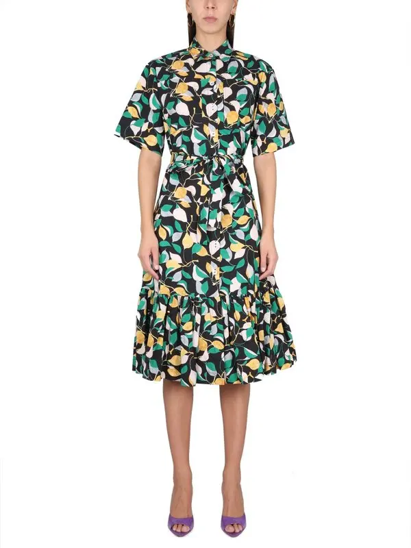 La DoubleJ Shirt Dress With Belt - Multicolor