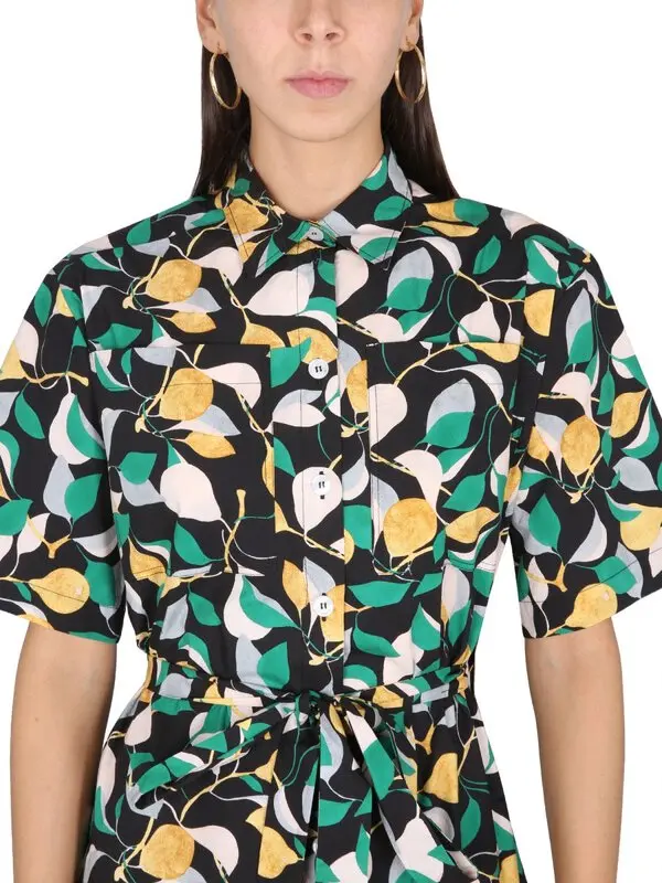 La DoubleJ Shirt Dress With Belt - Multicolor
