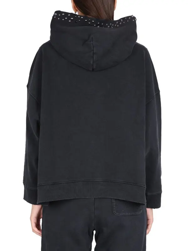Versace Sweatshirt With Stud Embellishments - Black